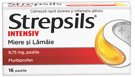 Strepsils Intensiv Miere și Lămâie | Pastile Strepsils